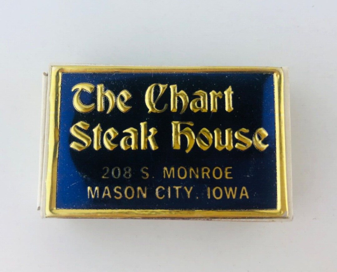 Vintage the Chart Steak House Restaurant Matchbook Mason City Iowa IA ...