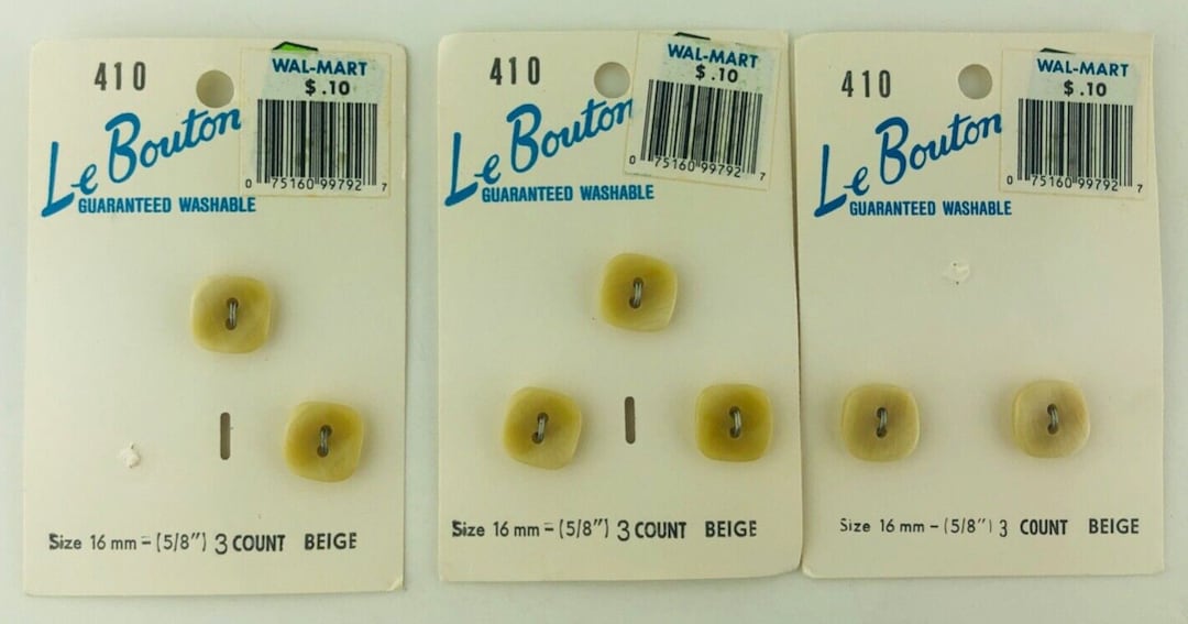 Vintage Le Bouton Buttons 2 Hole .625 Beige Square Qty 7 Blumenthal - Etsy