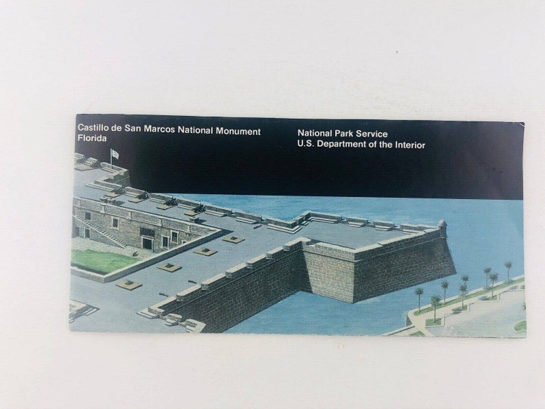 Castillo De San Marcus National Monument Florida FL Guide Brochure Map ...