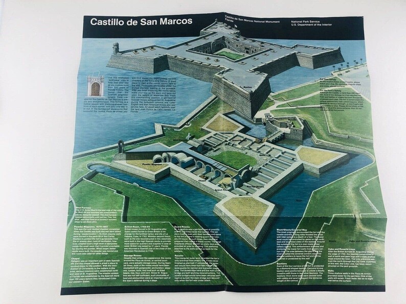 Castillo De San Marcus National Monument Florida FL Guide Brochure Map ...