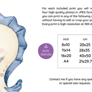 Under the Sea Alphabet and Number Posters for Blue Nursery, Playroom or ...