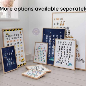 Hindi Alphabet Poster, Hindi Alphabet and Numbers, Learn Hindi Charts ...