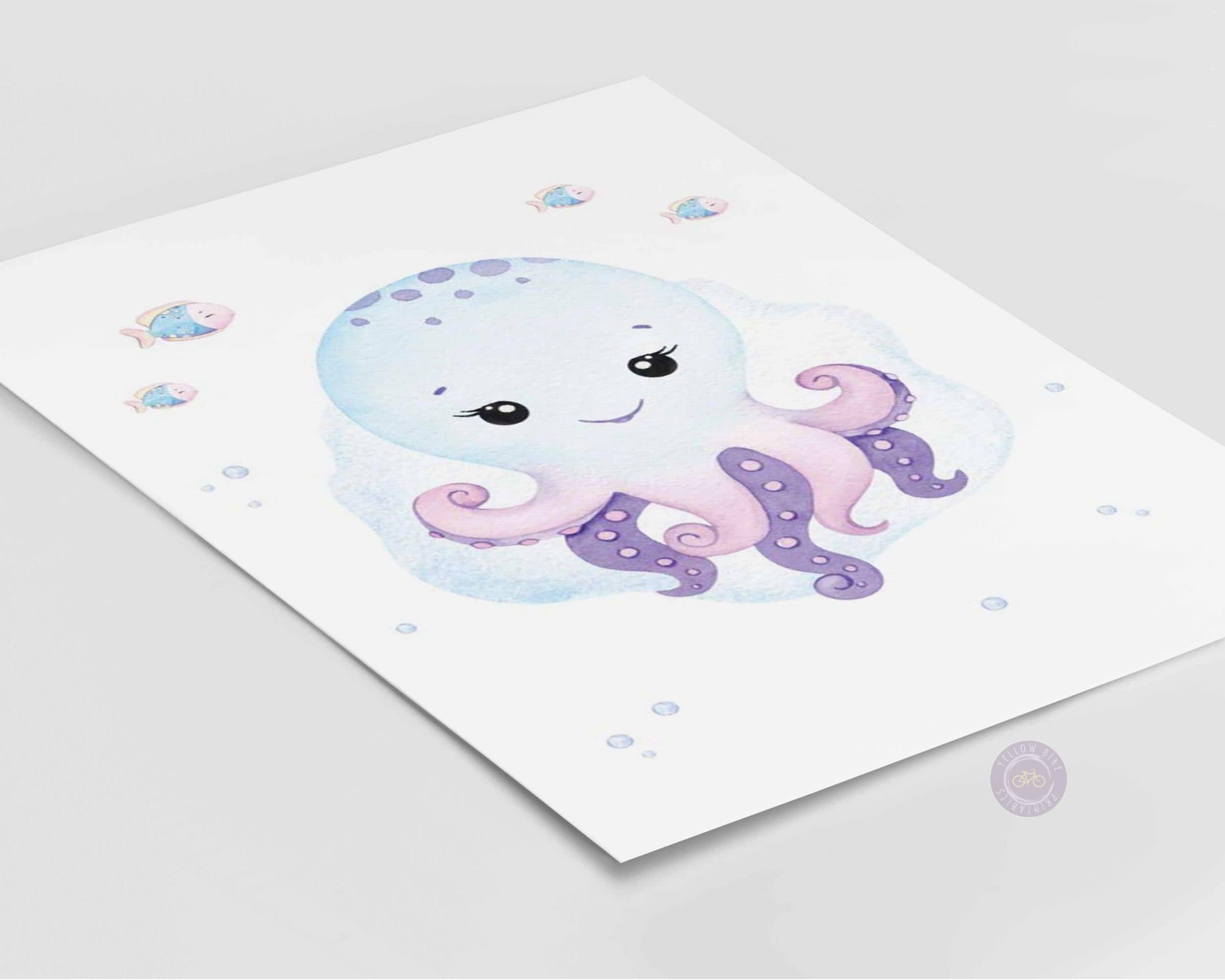 Under the Sea Prints, Cute Ocean Animals, Nautical Undersea Posters ...