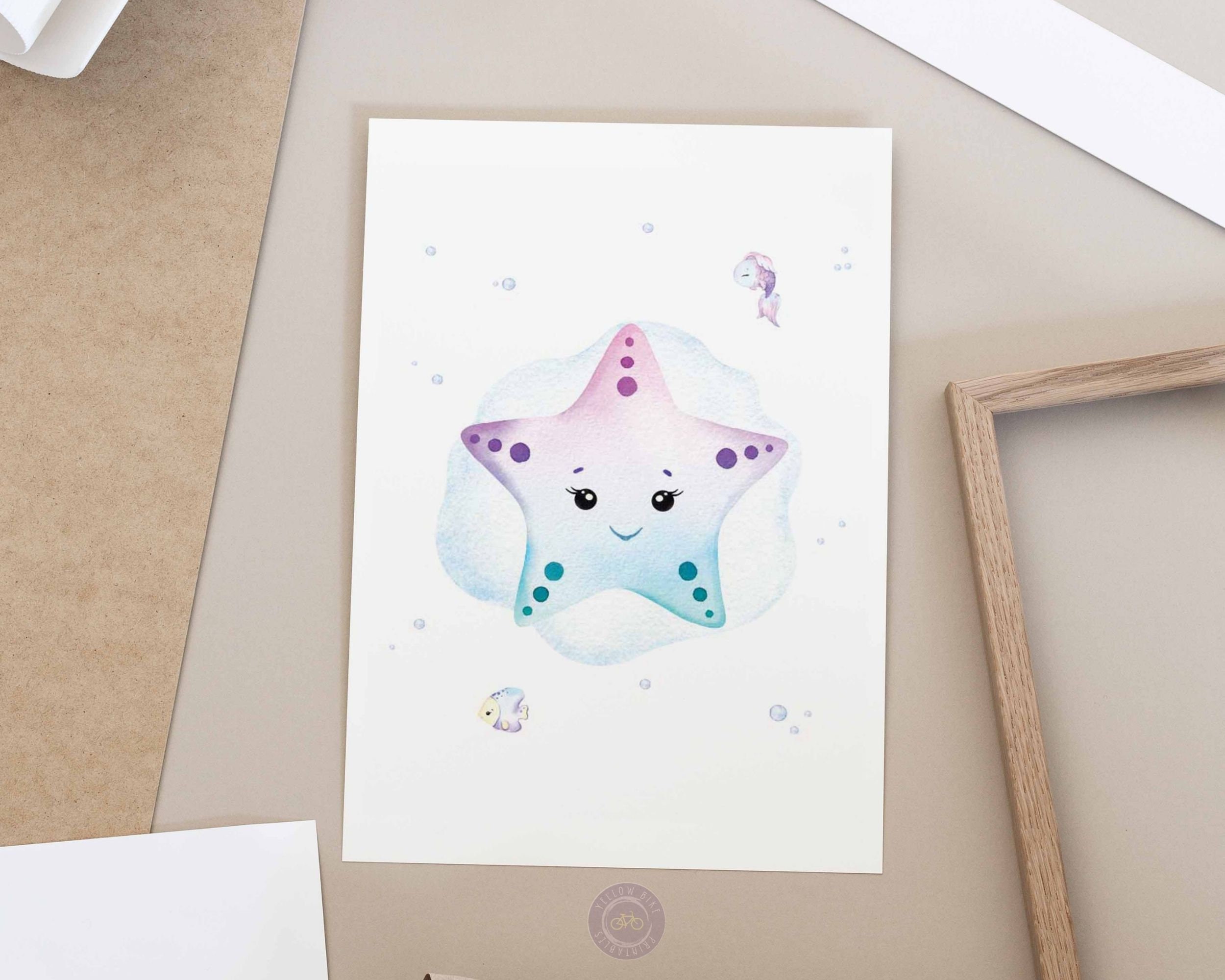 Under the Sea Prints, Cute Ocean Animals, Nautical Undersea Posters ...