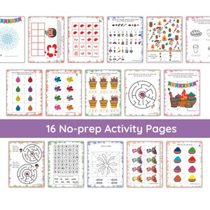 Holi Activity Bundle, Holi Coloring Pages, Printable Holi Themed ...