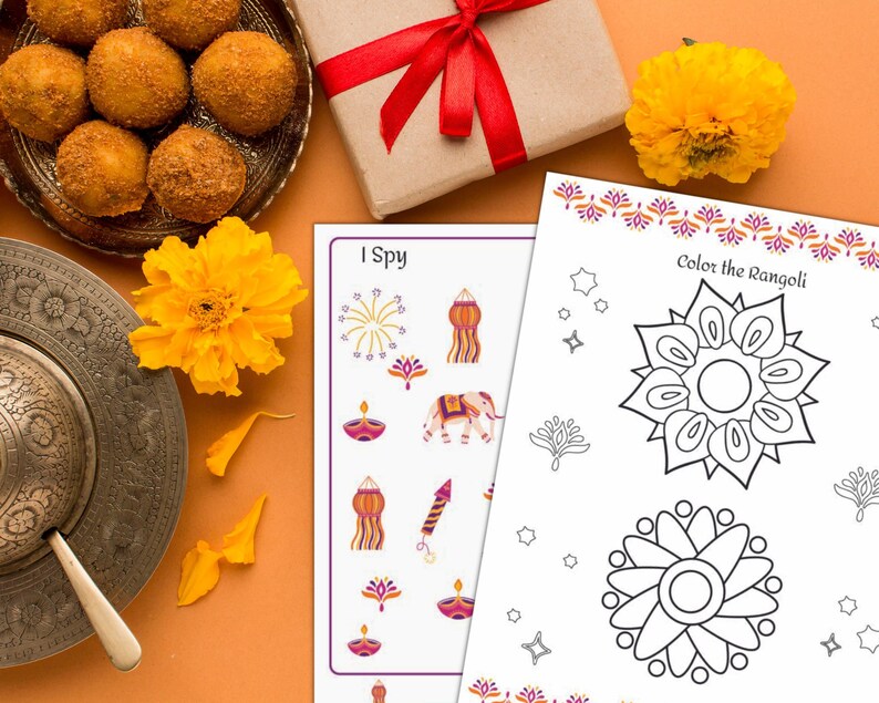 Diwali Printable Activity Bundle for Kids, Coloring Pages, Diwali ...