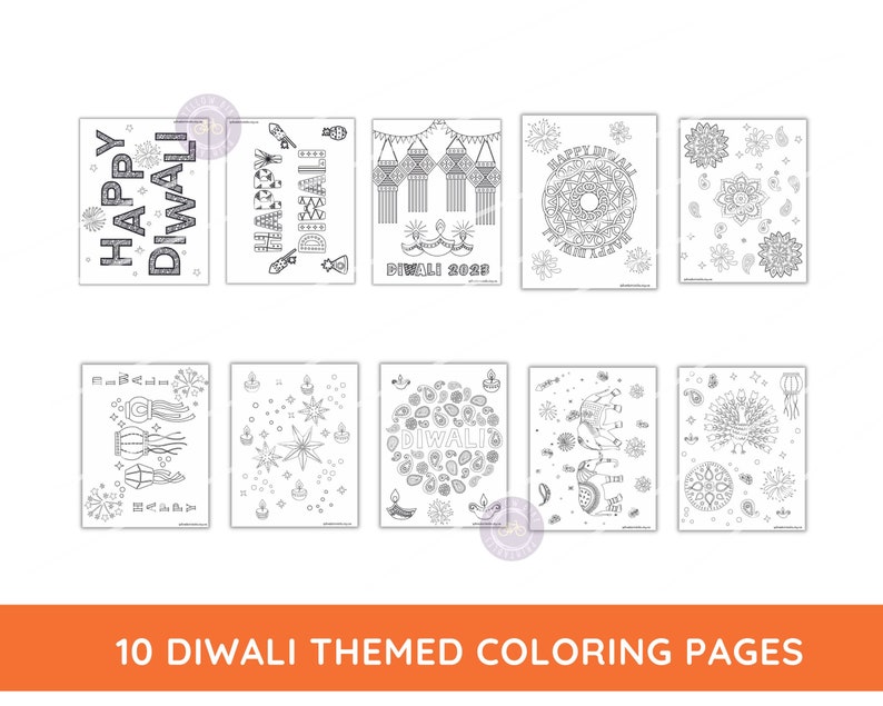 Diwali Printable Activity Bundle for Kids, Coloring Pages, Diwali ...