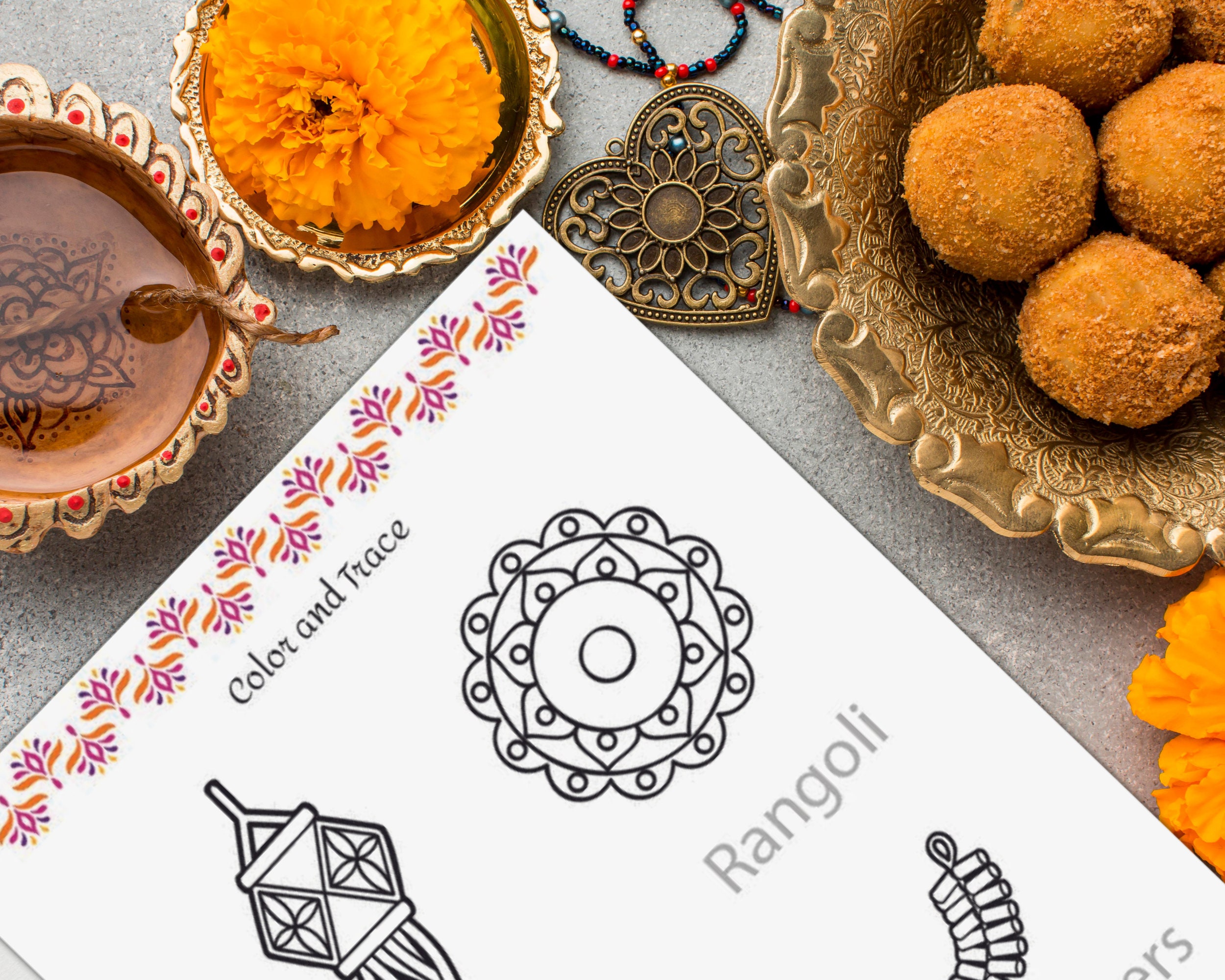 Diwali Printable Activity Bundle for Kids, Coloring Pages, Diwali ...