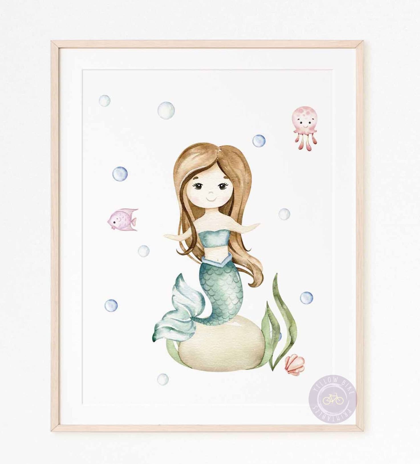 Mermaid Nursery, Baby Sea Animals Nursery Decor, Under the Sea Nursery ...