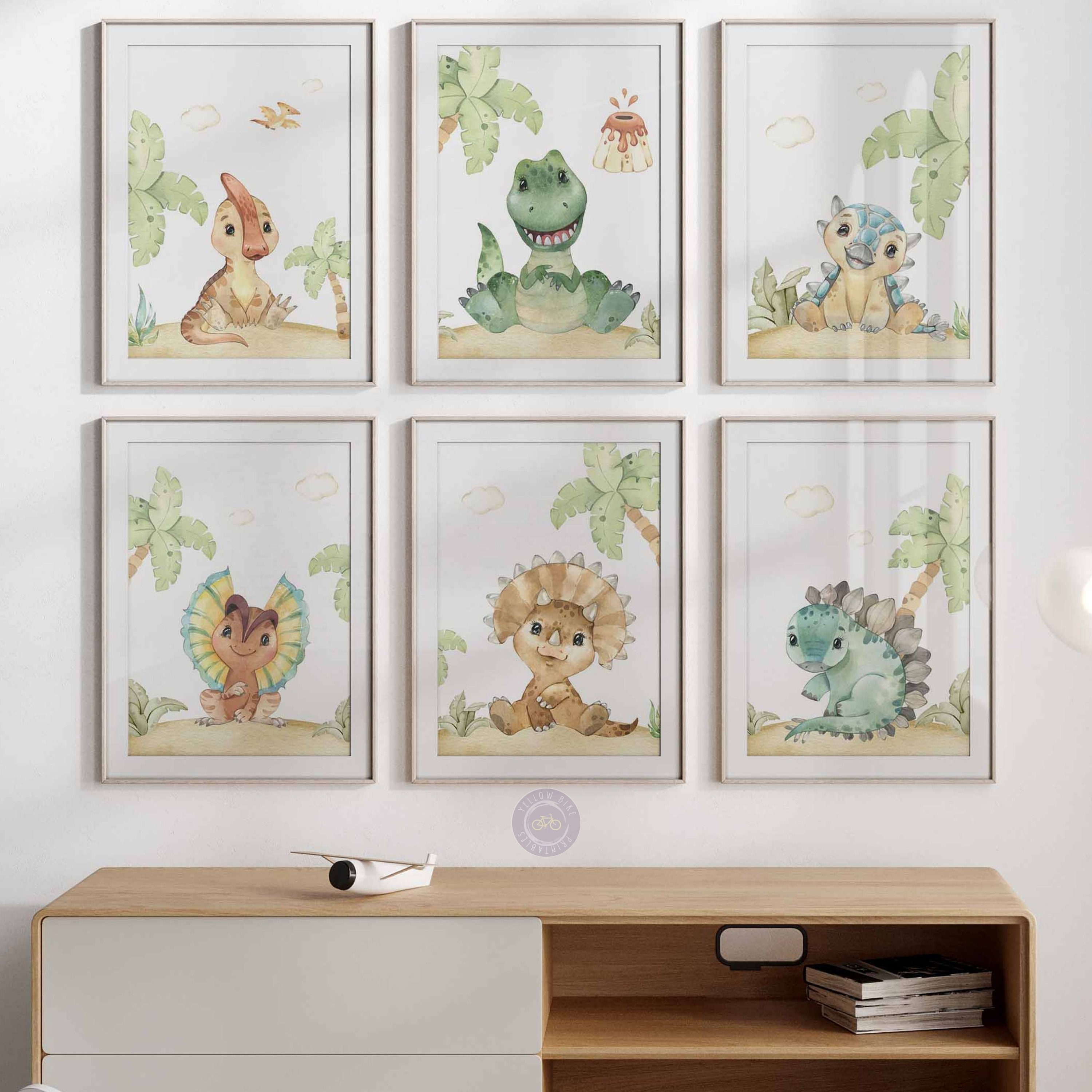 Dinosaur Nursery Prints, Boys Room Decor, Neutral Dinosaur Prints ...