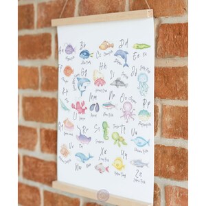 English Alphabet and Number Posters, Colorful Educational Charts, Ocean ...