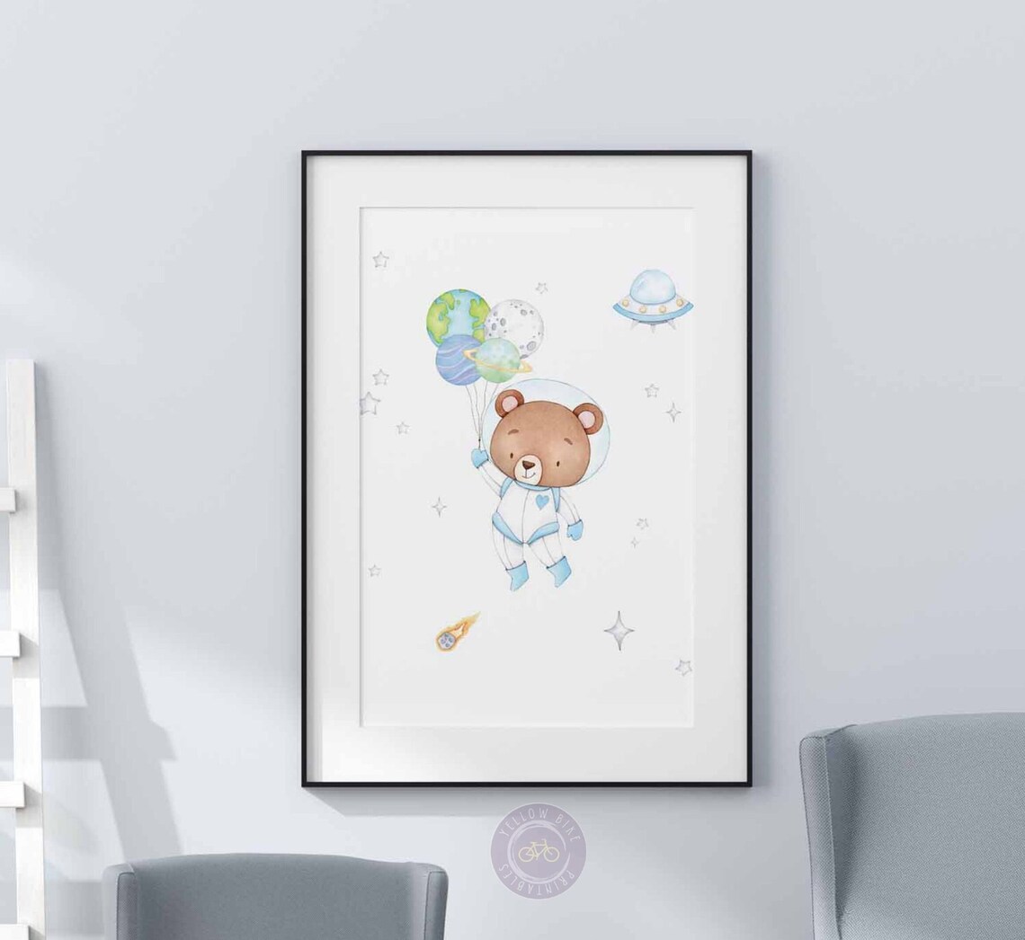 Space Nursery Prints Boy Room Printable Wall Art Space - Etsy