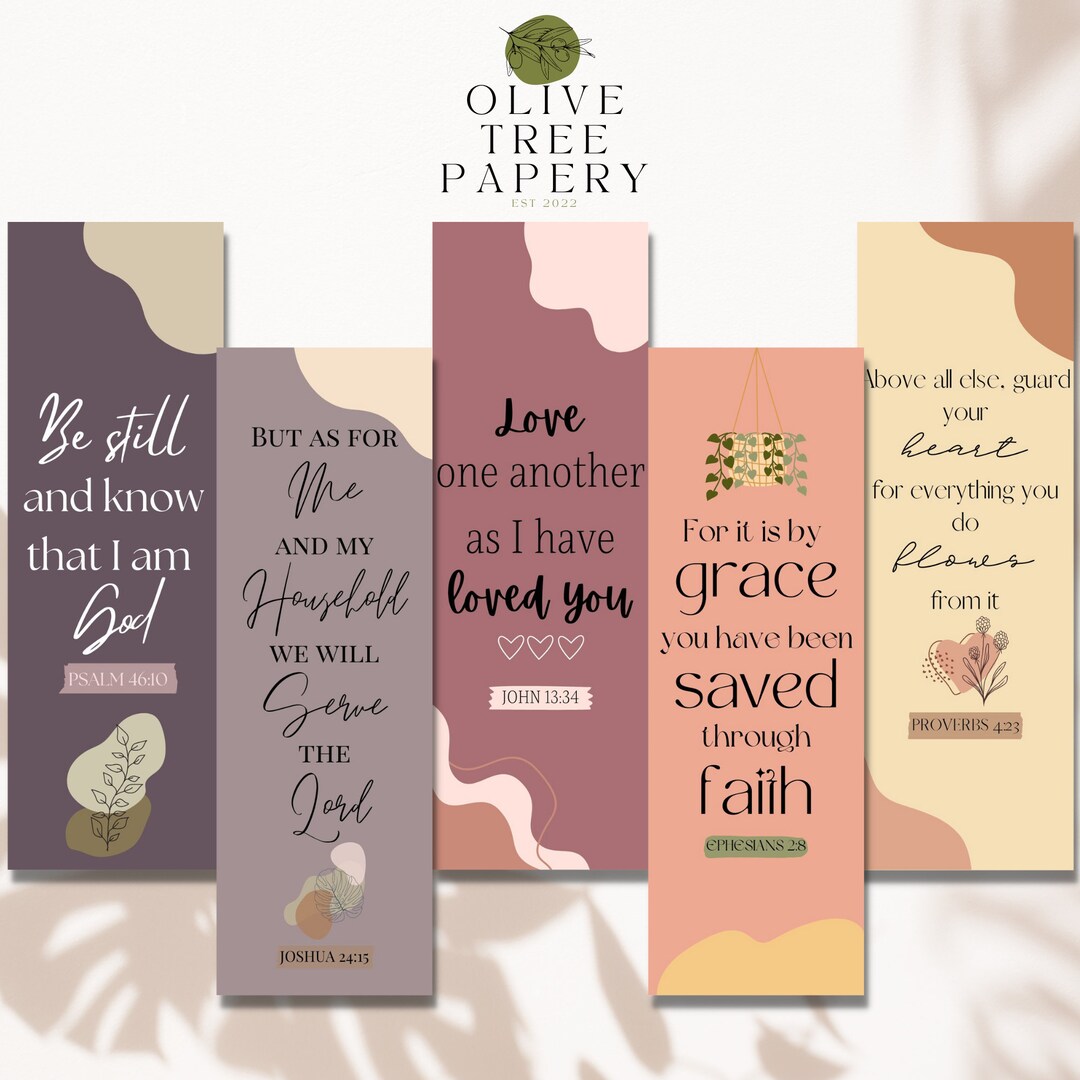 Printable Bible Verses Bookmarks Instant Digital Download Set - Etsy ...