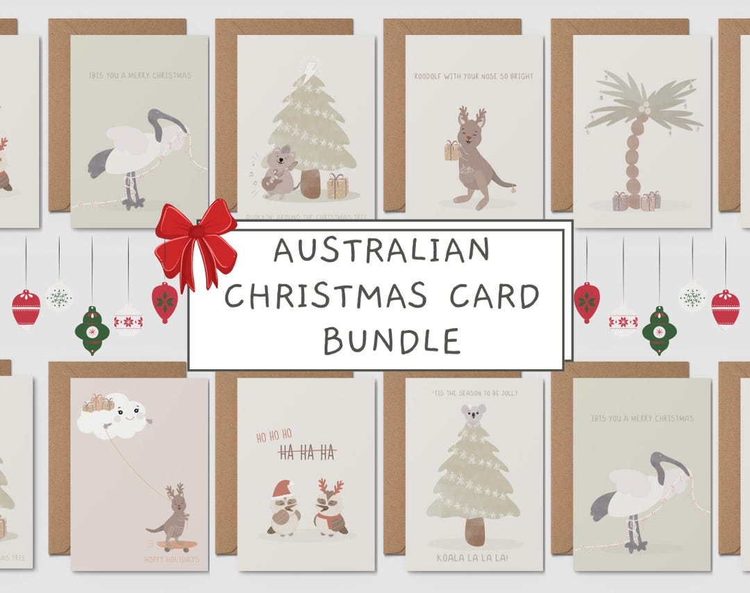 CHRISTMAS CARD BUNDLE Aussie Greeting Card Pack, Gift Ideas, Card ...