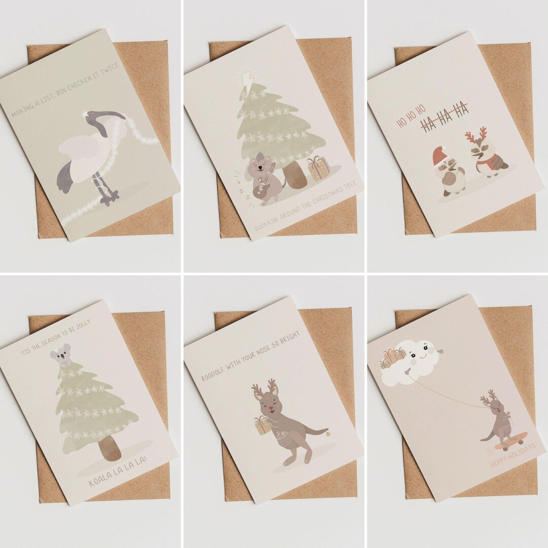 Australian Christmas Cards With Funny Designs. 9 Styles to Choose From ...