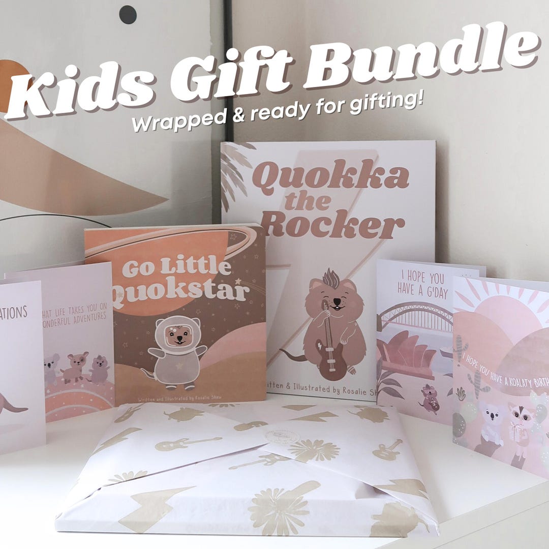 Australian Kids Book Gift Bundle: Quokka Books With Card - Etsy