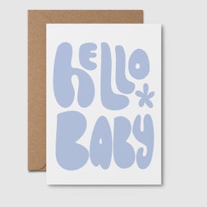 HELLO BABY | Greeting Card | Cute Baby Shower Card, Newborn, New ...