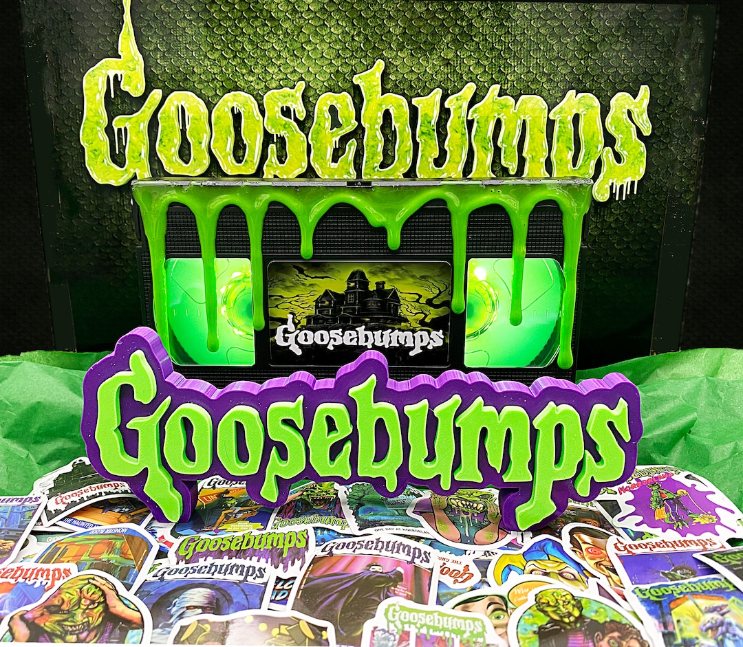 Goosebumps W/ Green Slime Drips VHS Lamp Gift Box Bundle Goosebumps ...