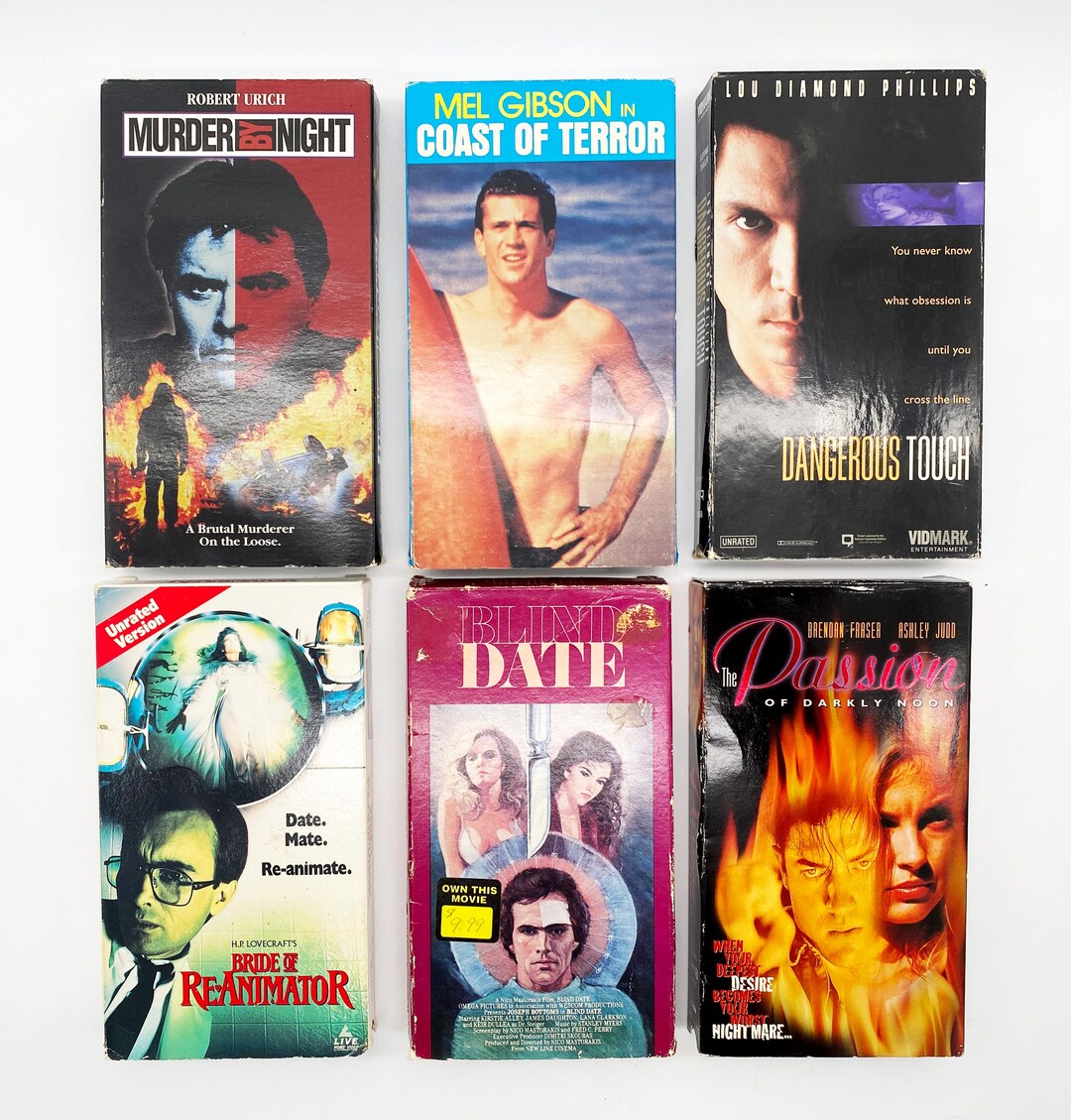 Lot of 6 Horror VHS Tapes W/ Original Boxes tested Scary Horror Free ...