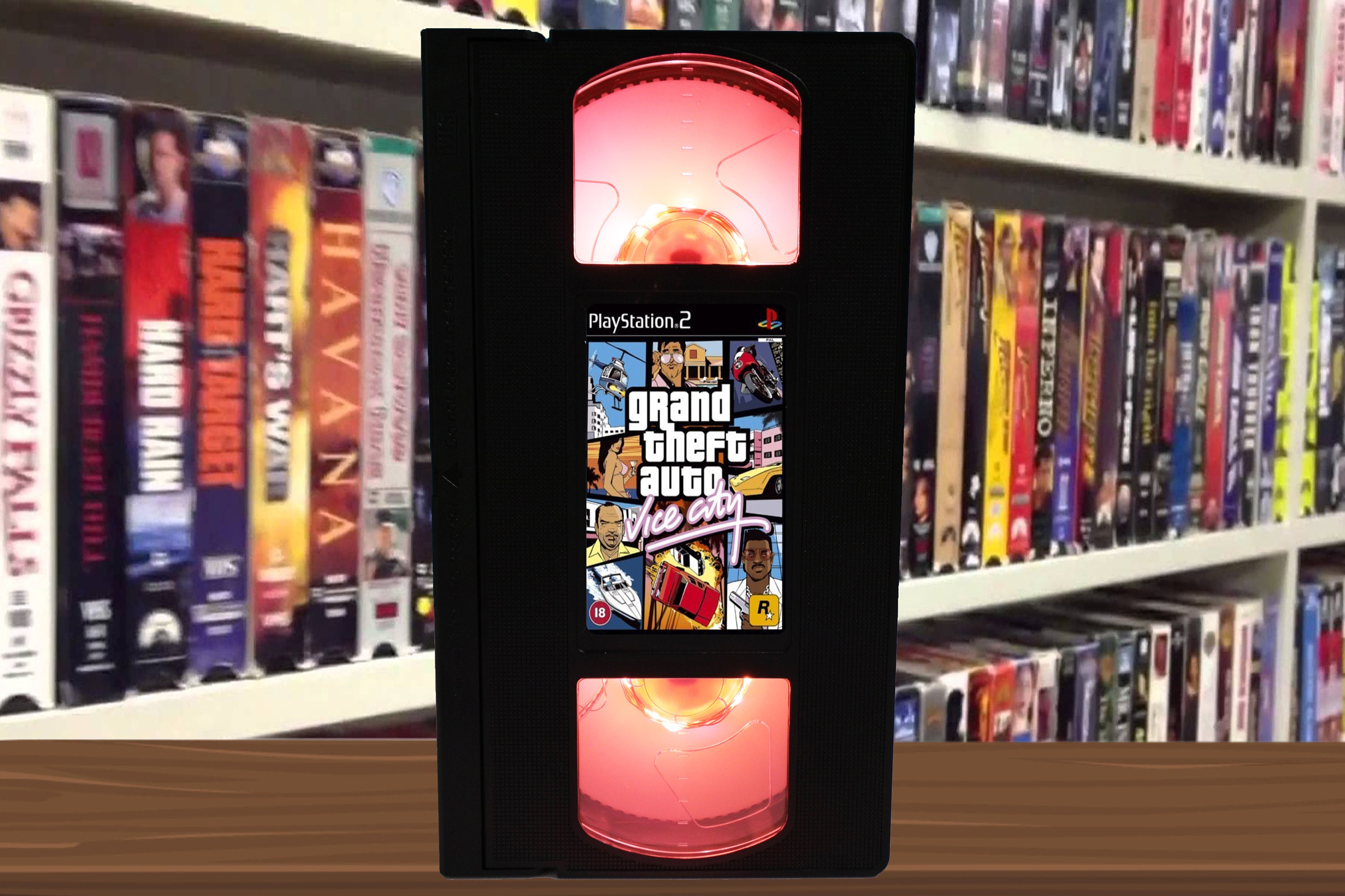 Grand Theft Auto: Vice City playstation 2 VHS Lamp Remote - Etsy