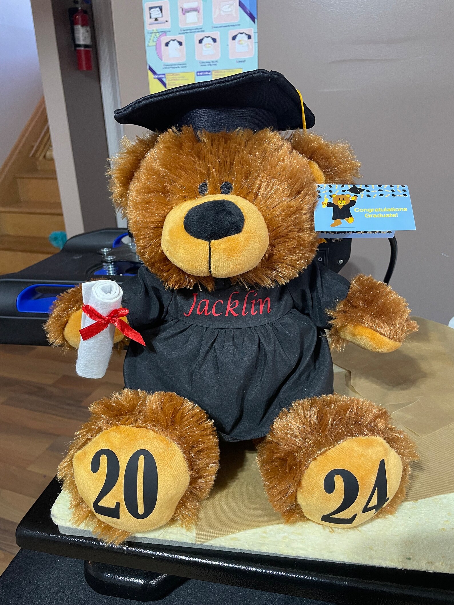 Personalized Graduation Bear Grad Bear 2024, Class of 2024 Gift Unique ...