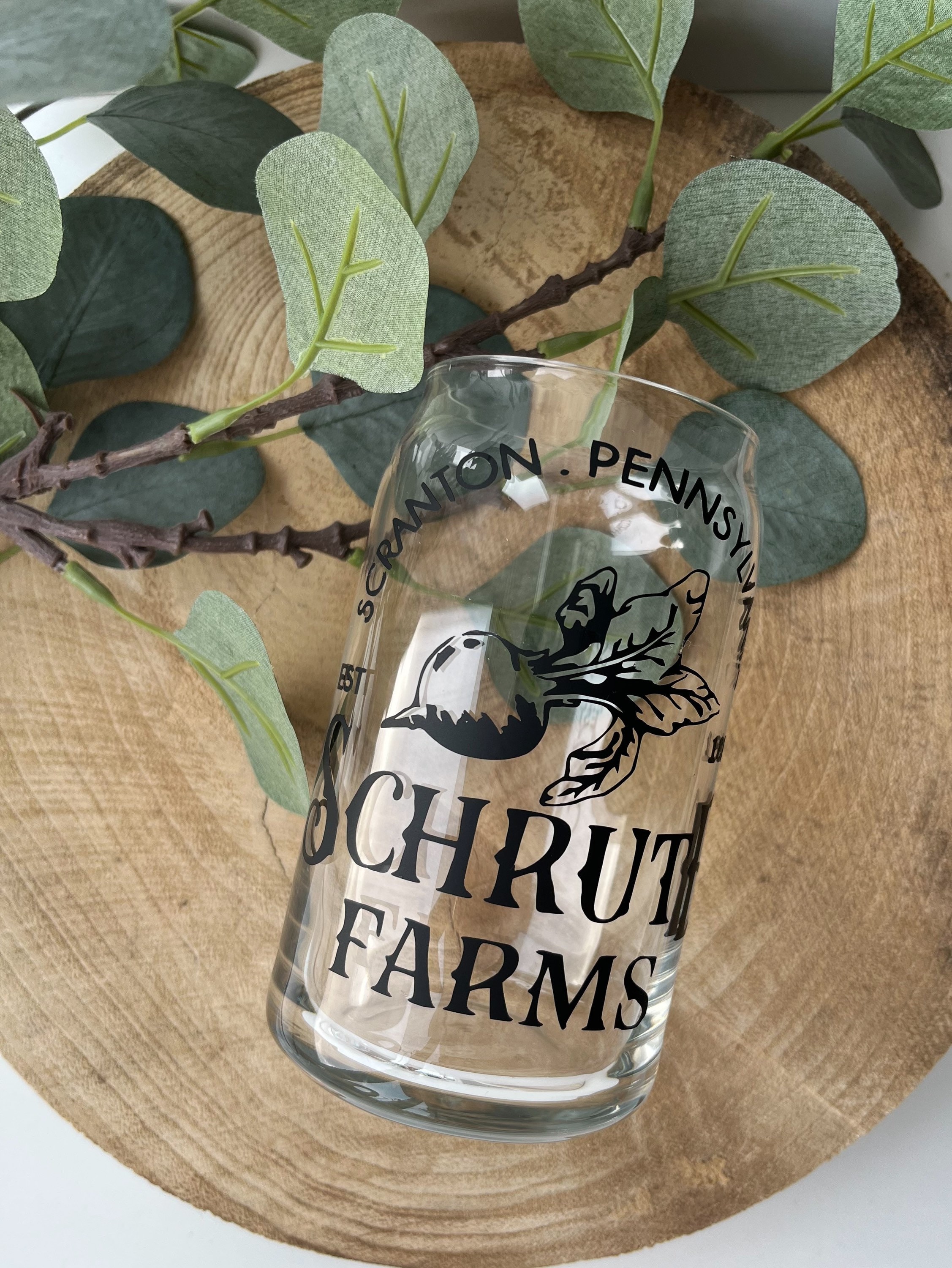 Dwight Schrute the US Office Beer Can Glass | Libbey Cup 16oz | Iced ...