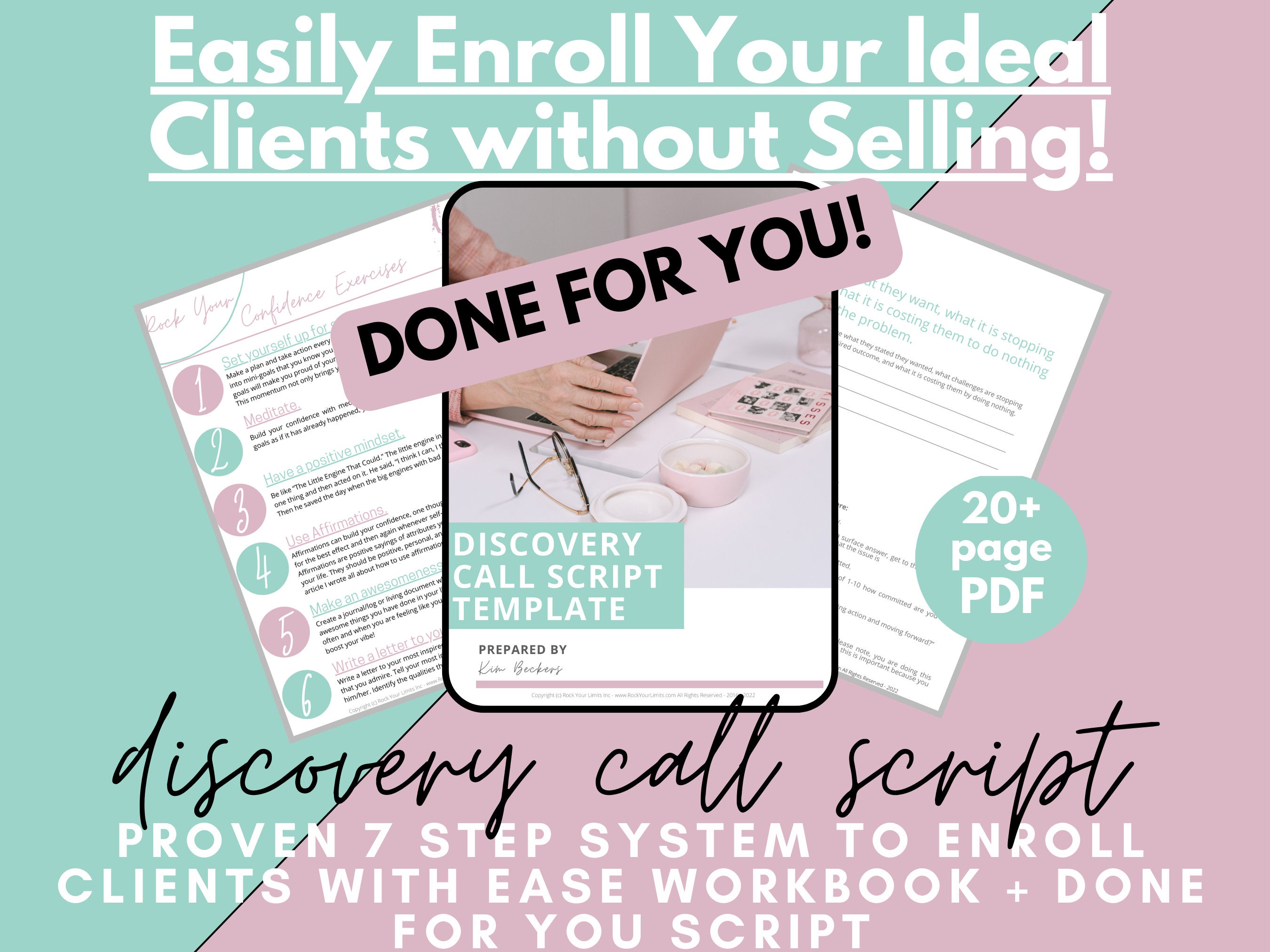 Discovery Call Script Planner for Service Providers Done for You With Workbook to Easily Enroll ...