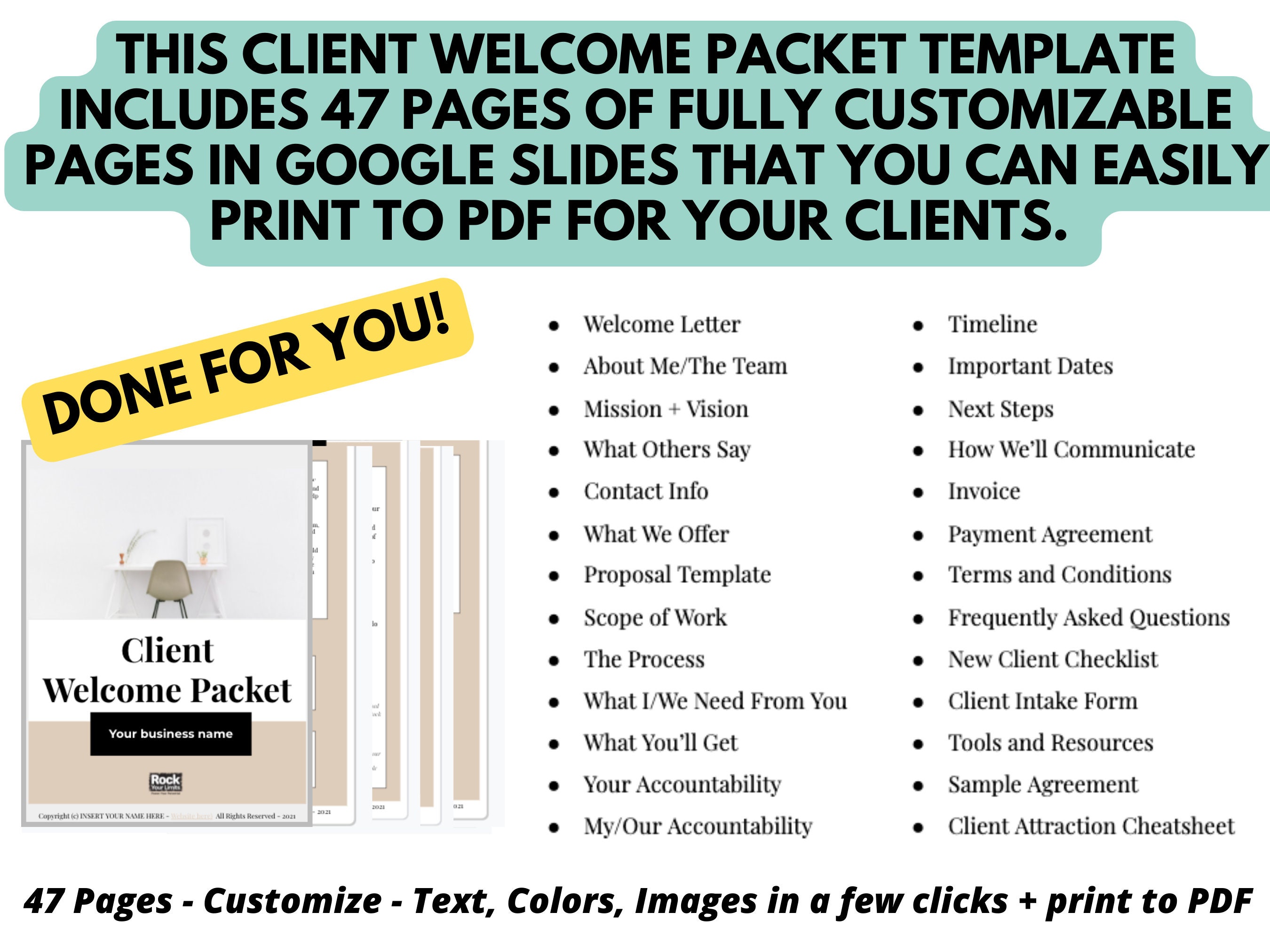 Client Onboarding Kit Google Slides Fully Customizable Client Welcome ...