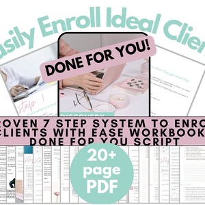 Discovery Call Script Planner for Service Providers Done for You With Workbook to Easily Enroll ...