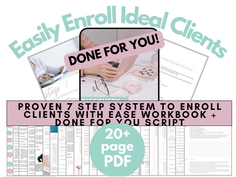 Discovery Call Script Planner for Service Providers Done for You With Workbook to Easily Enroll ...