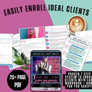 Discovery Call Script Planner for Service Providers Done for You With Workbook to Easily Enroll ...