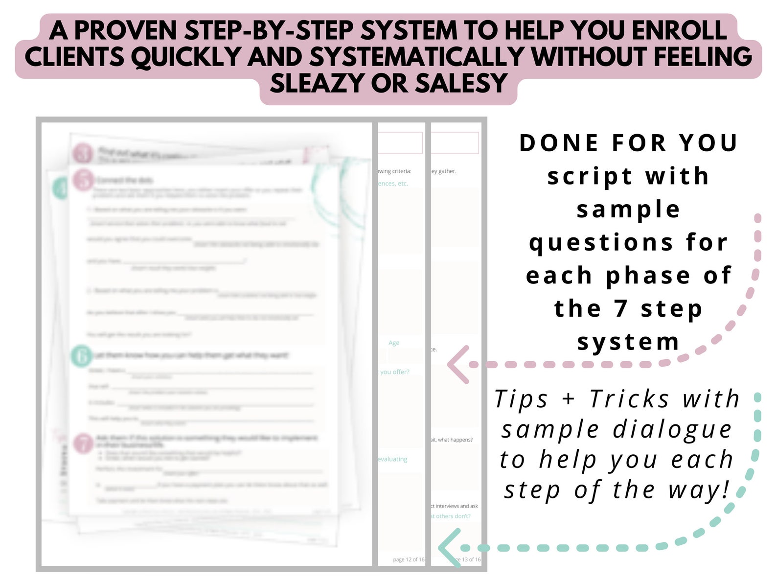Discovery Call Script Planner for Service Providers Done for You With Workbook to Easily Enroll ...