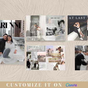 Wedding Magazine Invite- Instant Download. Use Canva to Edit 8 Page ...