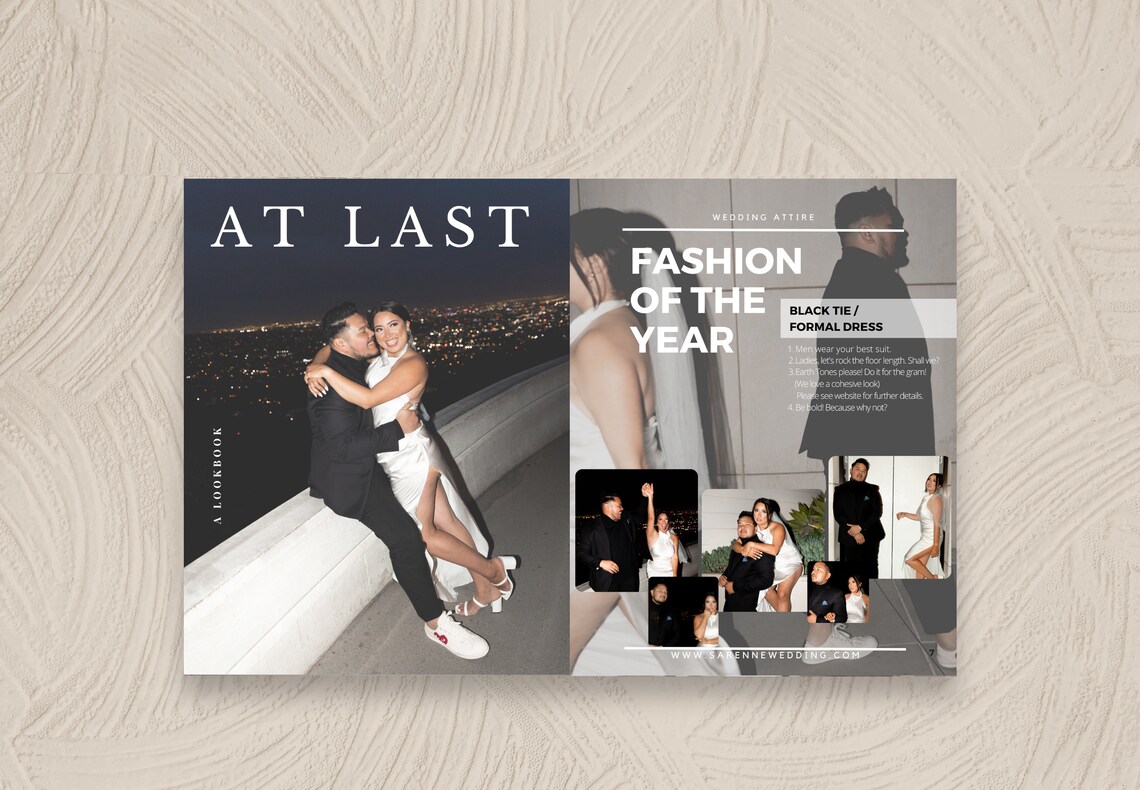 Wedding Magazine Invite- Instant Download. Use Canva to Edit 8 Page ...