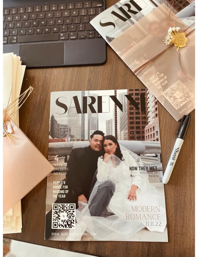 Wedding Magazine Invite- Instant Download. Use Canva to Edit 8 Page ...