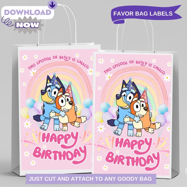 Bluey Goody Bags Labels - Etsy