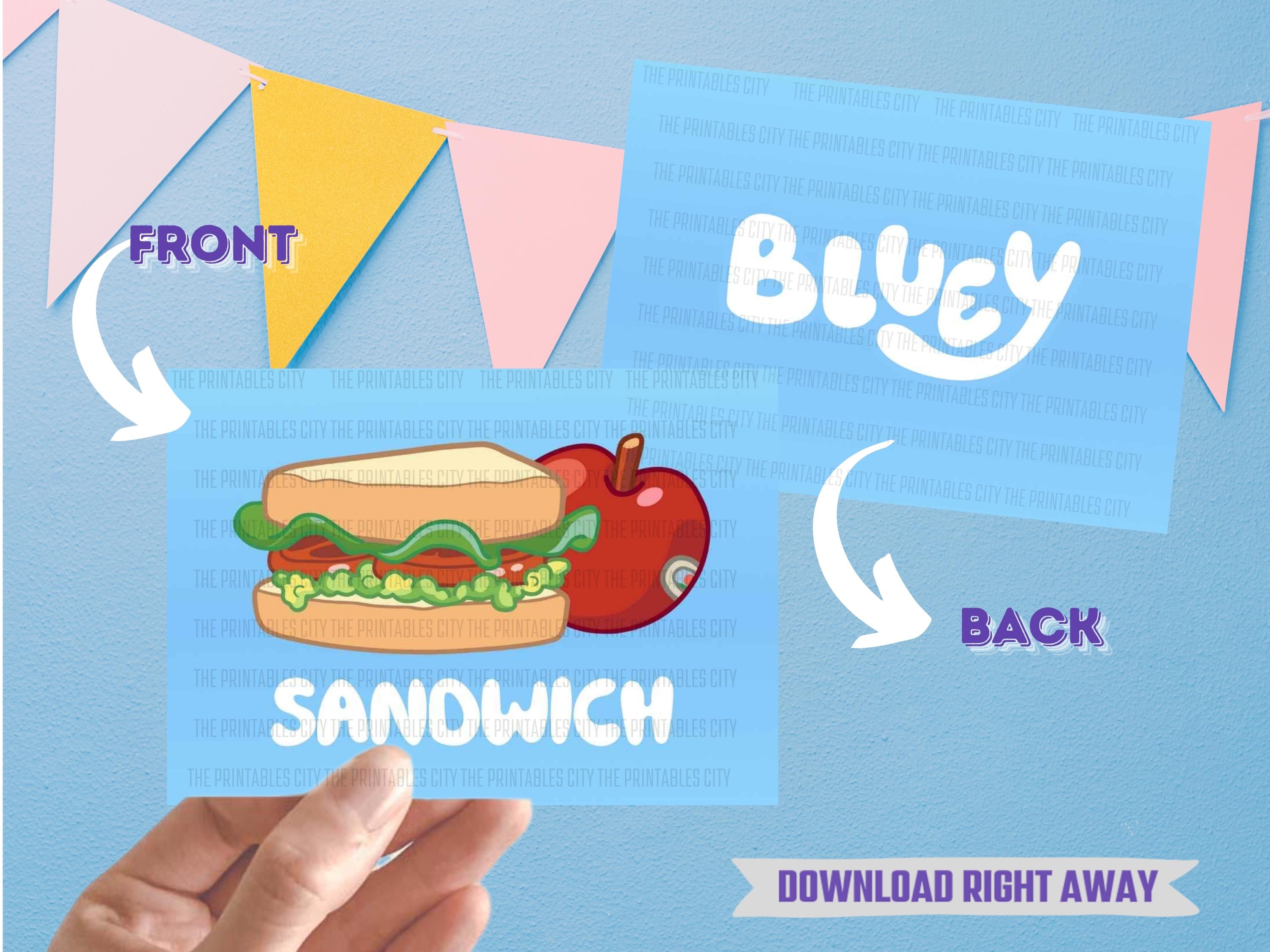 INSTANT Download Bluey Food Tent, Bluey Place Cards, Bluey Food Tent ...