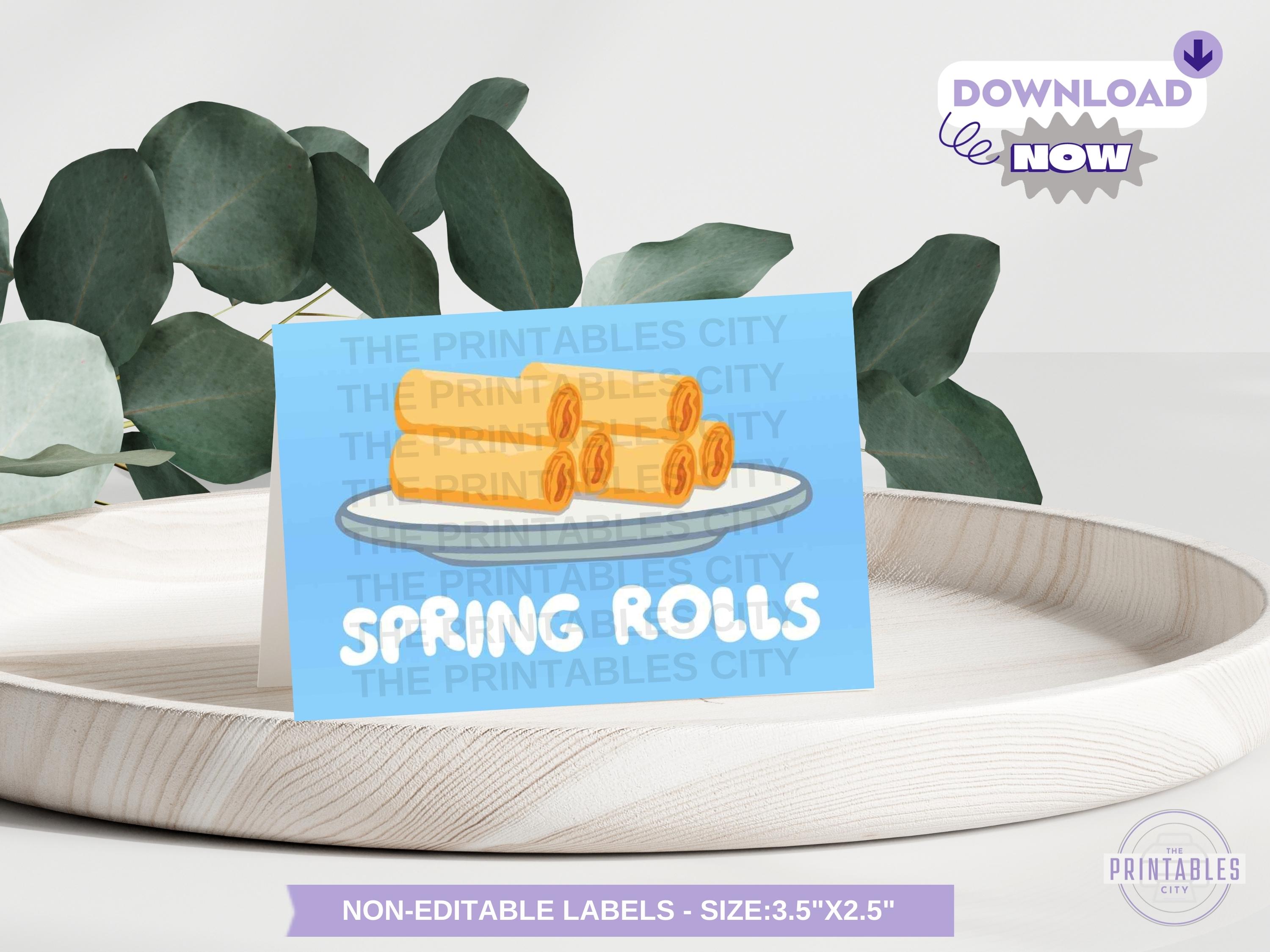 INSTANT Download Bluey Food Tent, Bluey Place Cards, Bluey Food Tent ...