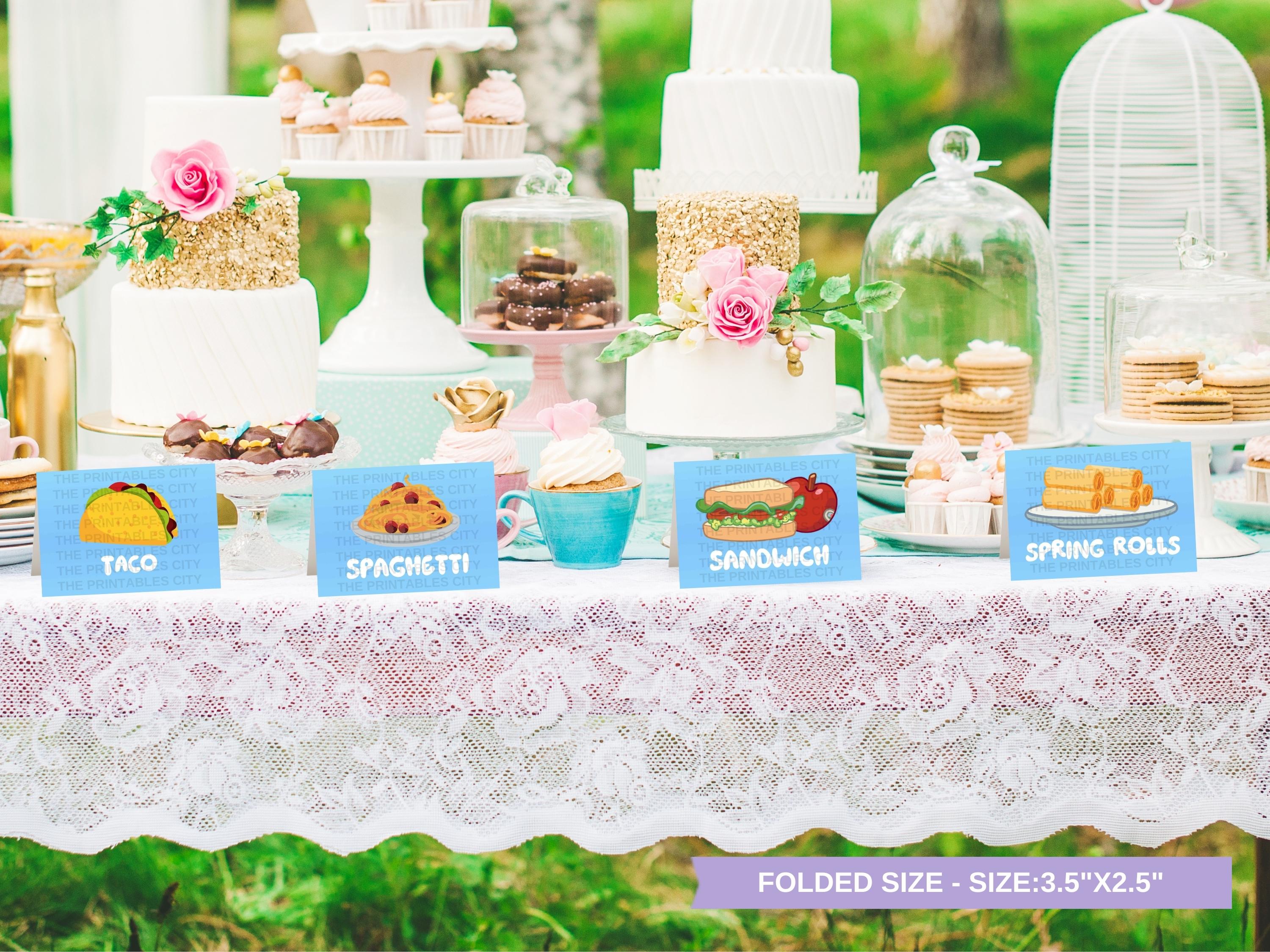 INSTANT Download Bluey Food Tent, Bluey Place Cards, Bluey Food Tent ...