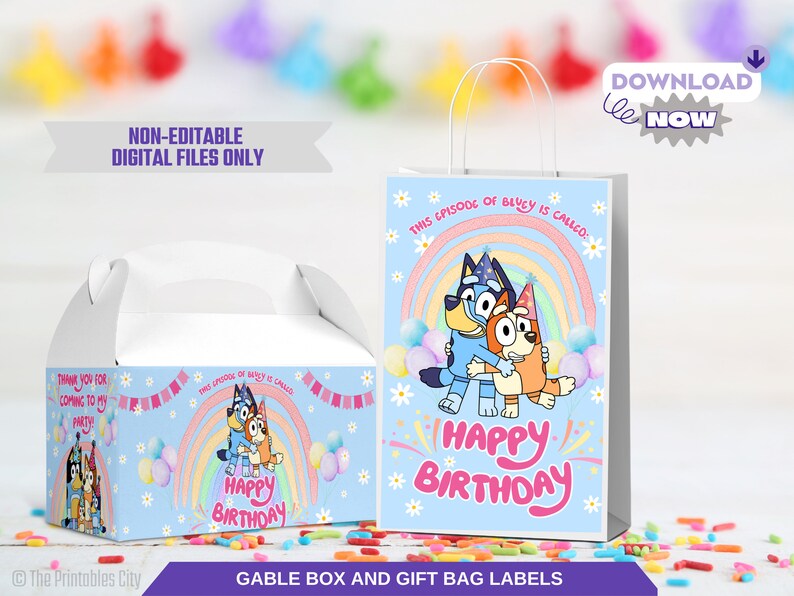 INSTANT DOWNLOAD Bluey Birthday, Bluey Party Package, Kids Birthday ...