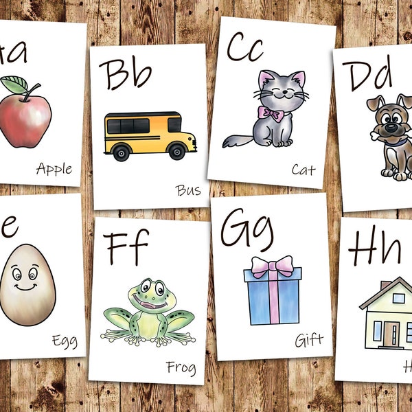 Alphabet Matching Card - Etsy