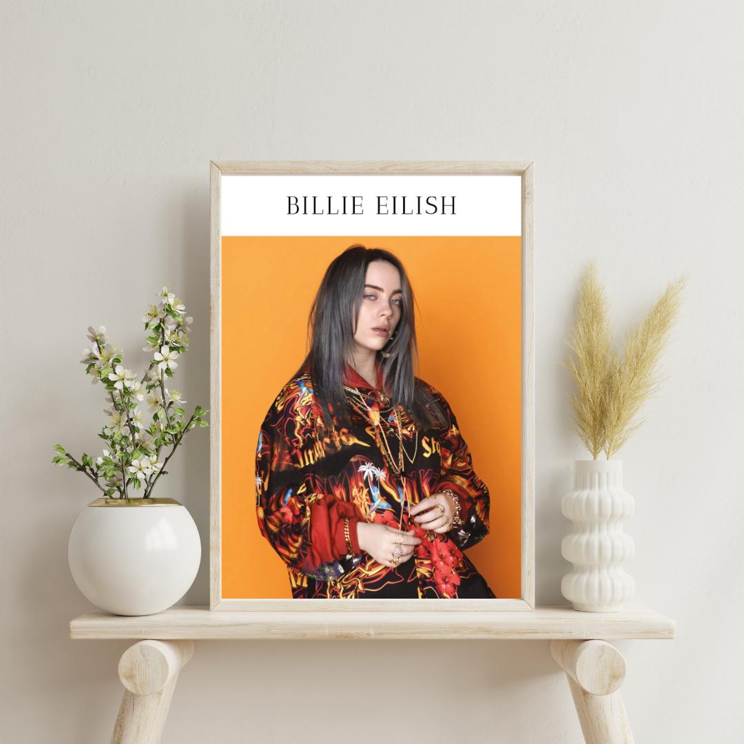 Billie Eilish Cover Billie Eilish Poster A4 / Music Cover Wallart Billie Eilish Poster Fandesign ...