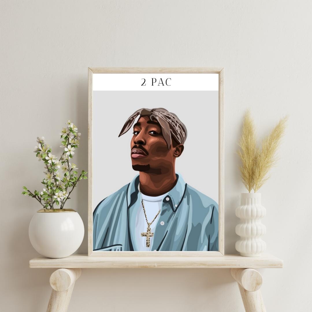 Rapper Tupac Shakur 2pac Poster, Music Poster, Wall Art, Room Decor ...