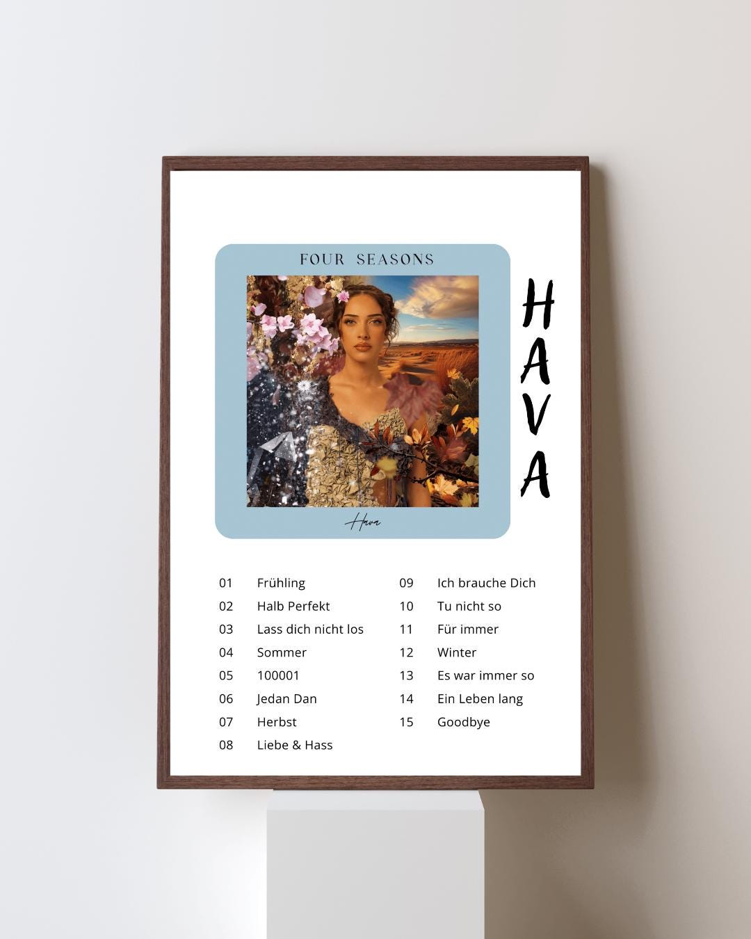 Hava Cover Four Season Hava Poster A4 / Music Cover Wallart Hava Poster ...