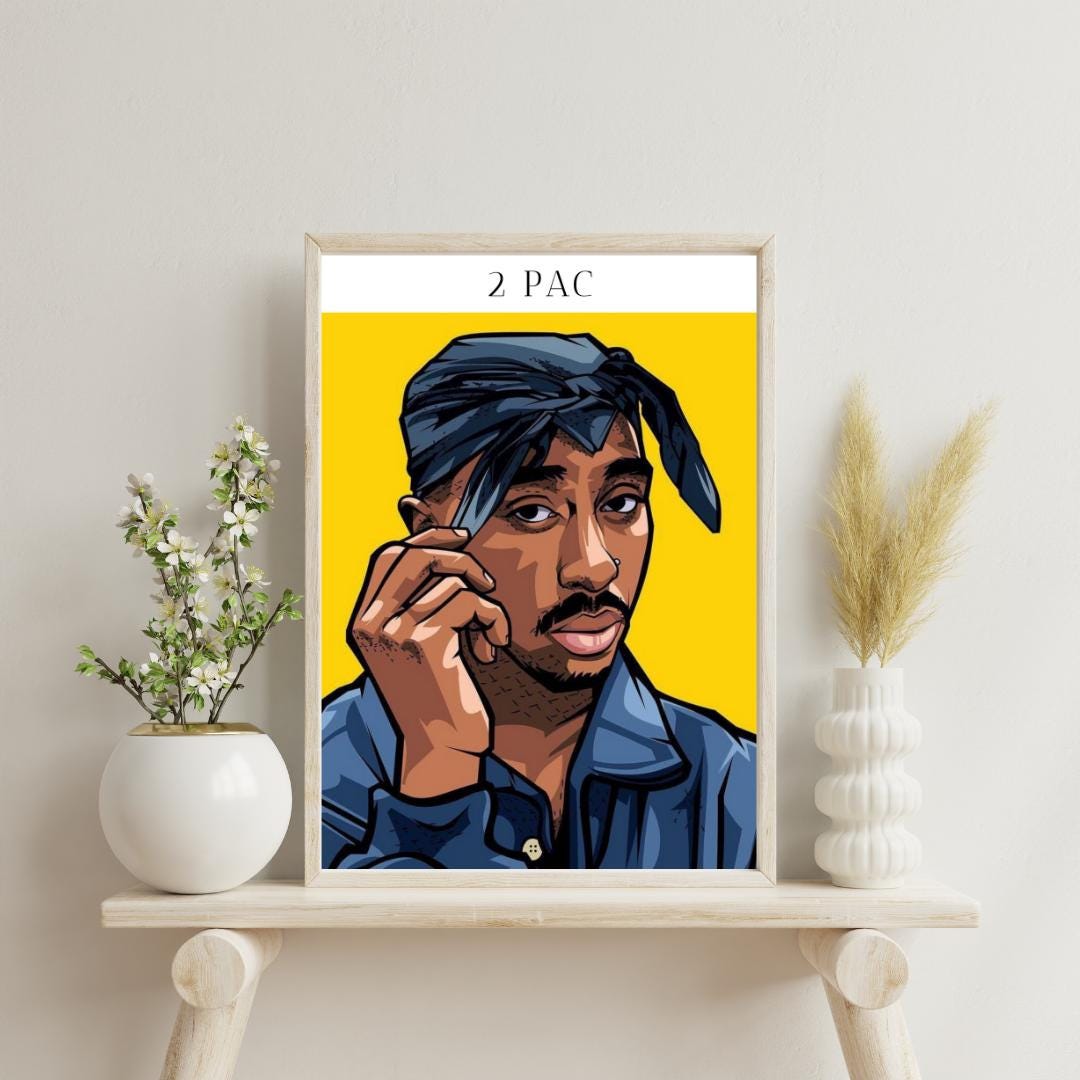 Rapper Tupac Shakur 2pac Poster, Music Poster, Wall Art, Room Decor ...