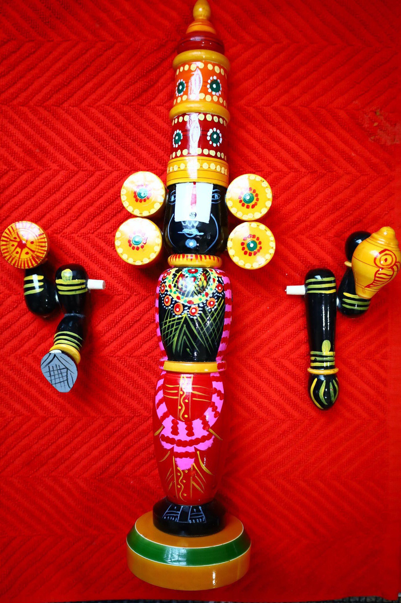 Sri Venkateshwara Etikoppaka 18 Inch Wooden Handcraft Doll | Sankranti ...