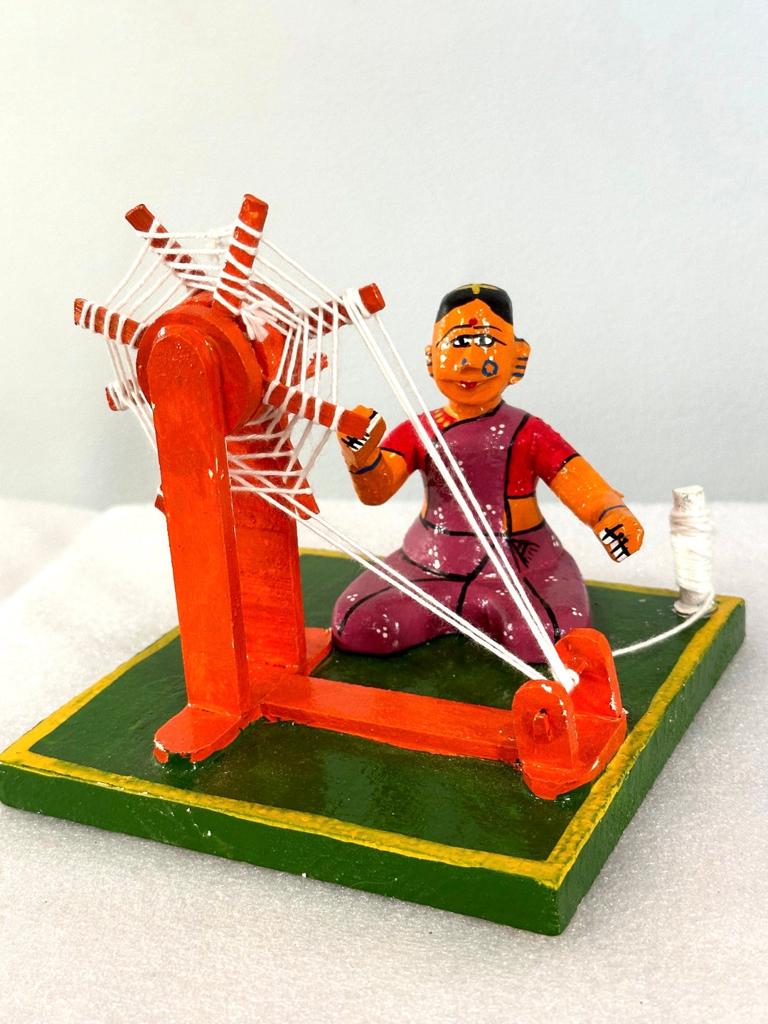 Traditional Spinning Wheel Charka/ Ratnam| Kondapalli | Navaratri Golu ...