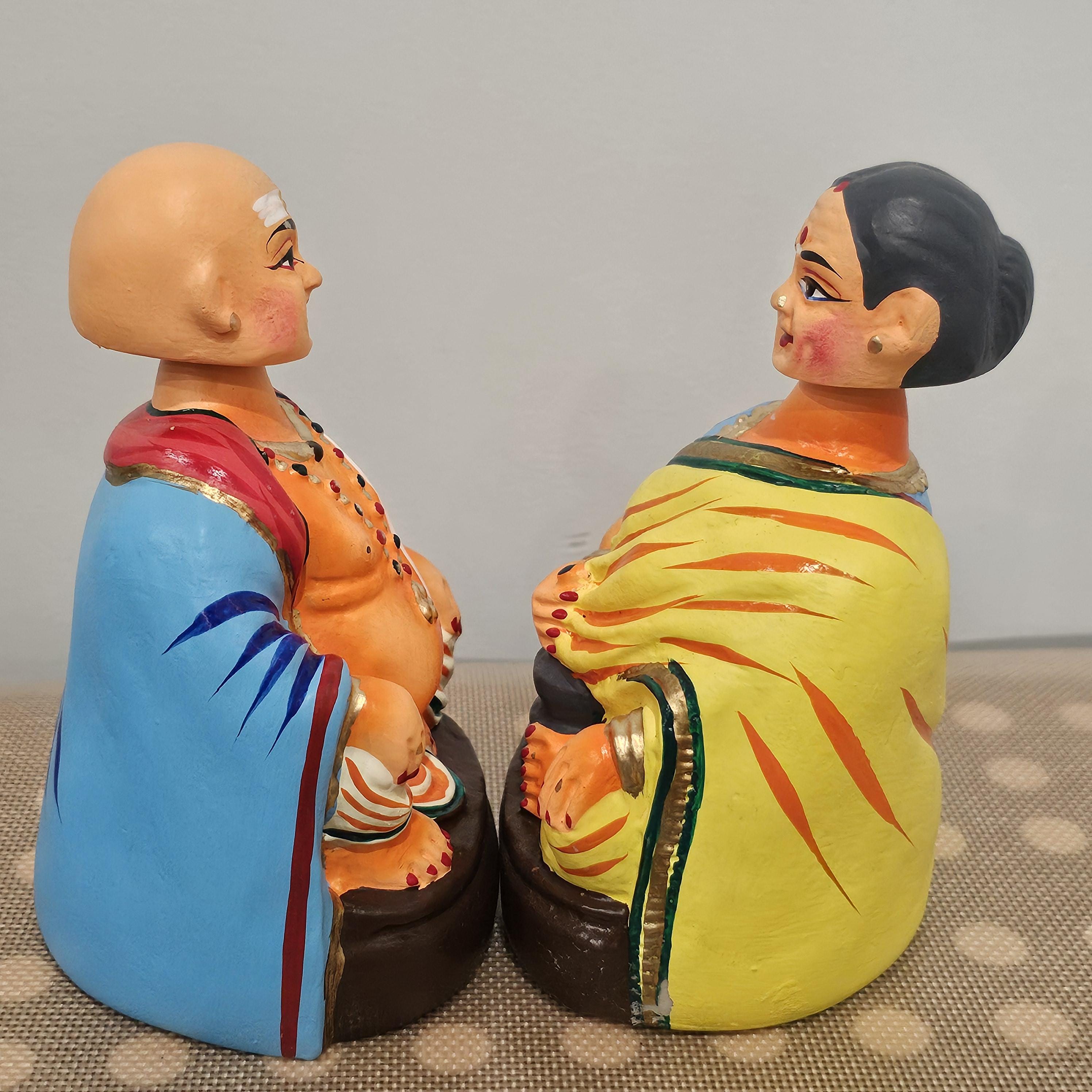 Taata Bamma Couple Head Nodding/ Bobble Head Toys - Budda Buddi Pair ...