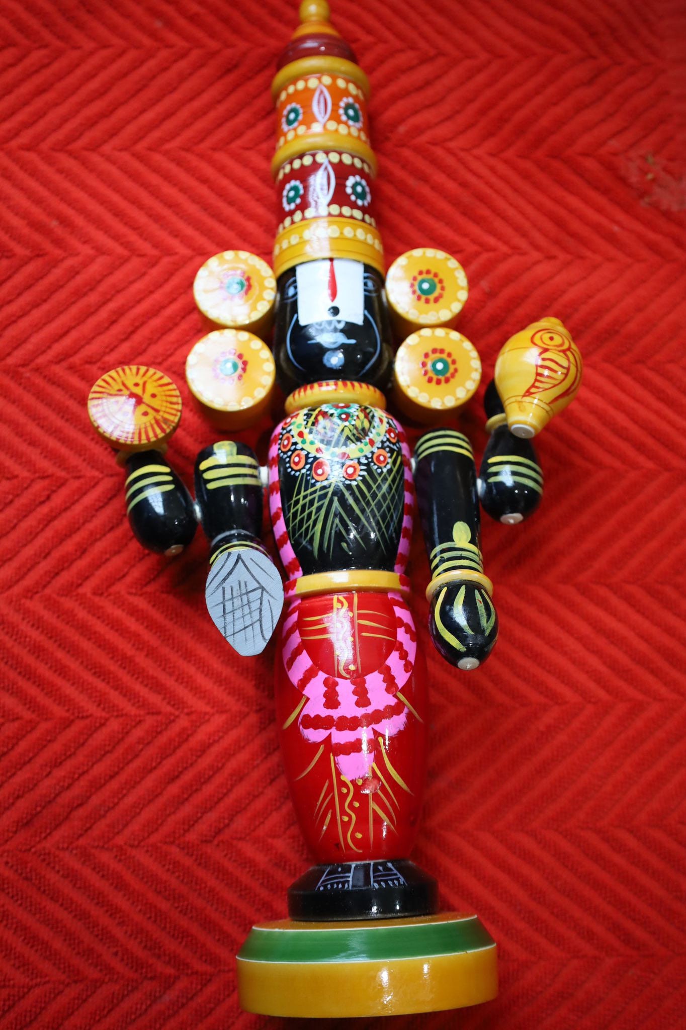 Sri Venkateshwara Etikoppaka 18 Inch Wooden Handcraft Doll | Sankranti ...