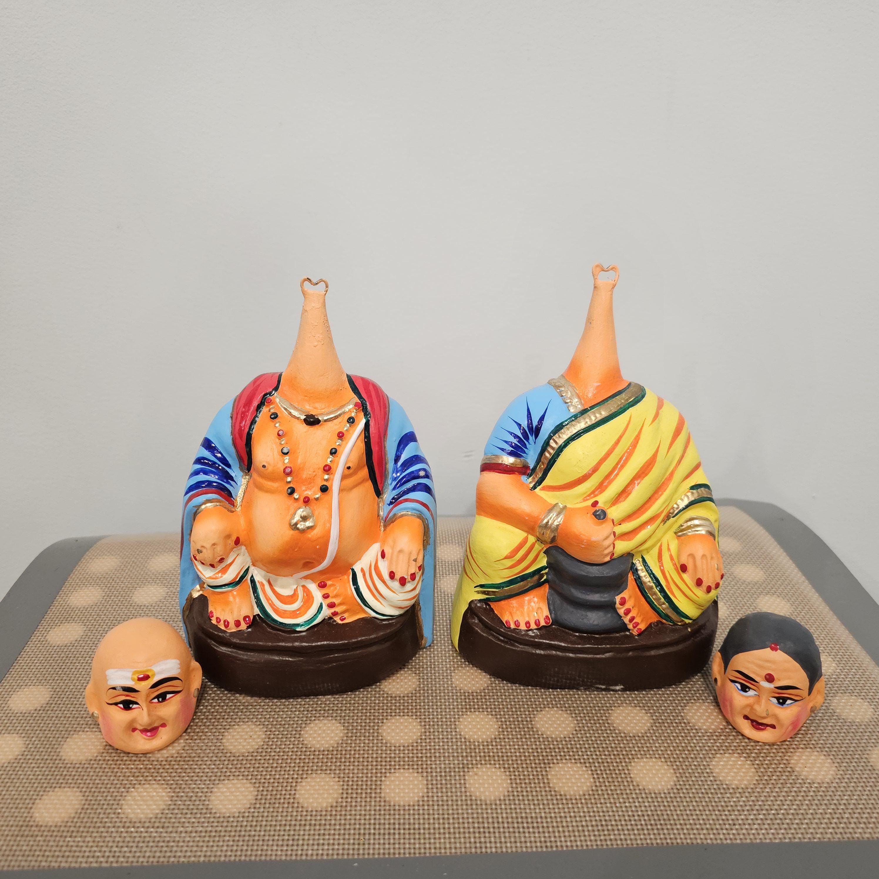 Taata Bamma Couple Head Nodding/ Bobble Head Toys - Budda Buddi Pair ...